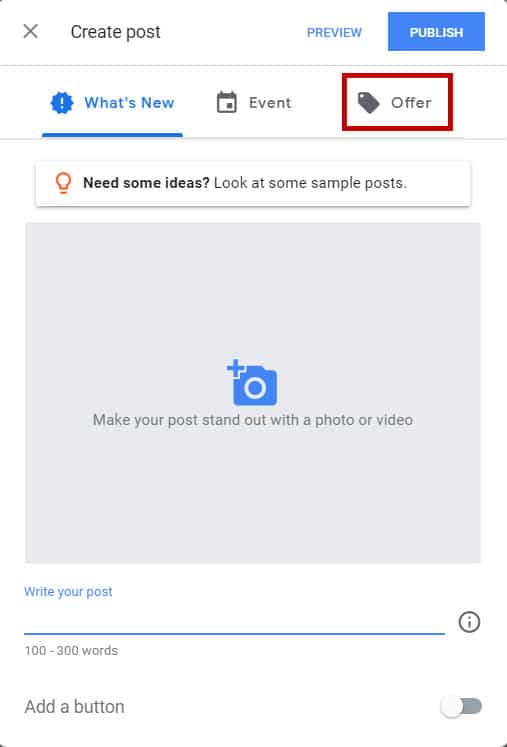 What is a Google "Offer Post"? | Search Commander, Inc.
