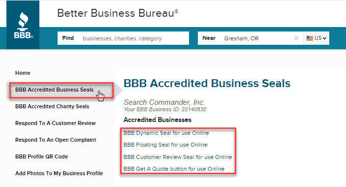 Is Your BBB Profile Badge Broken? Thousands Are! | Search Commander, Inc.